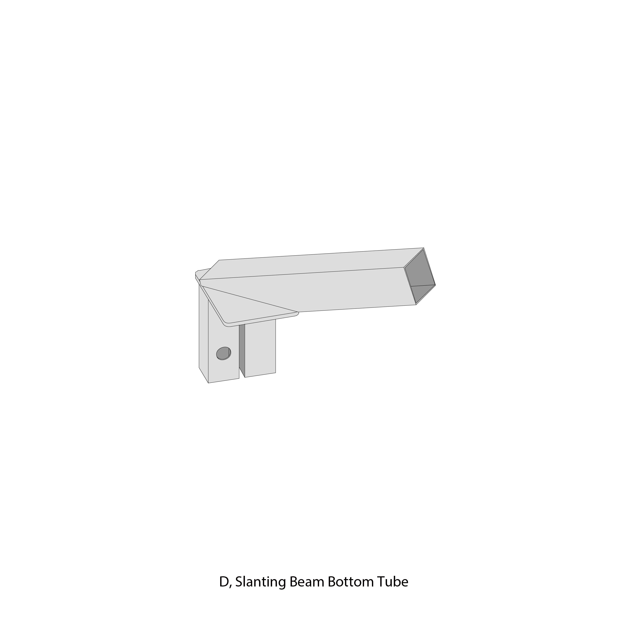 GBF0808-BGE Part D Slanting Beam Bottom Tube – COOS BAY Outdoors